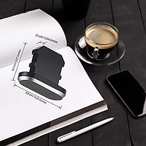 4 Pieces Anti Dust Plugs Compatible with iPhone 11, iPhone 12 Protects Charging Dust Cover Compatible with iPhone 11, 12, Pro, Max/X/XS/XR, 7, 8 Plus, iPad Mini/Air (Black)