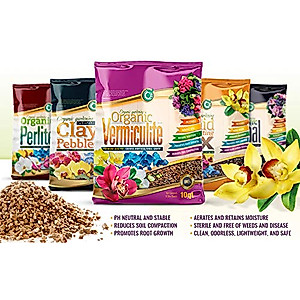 Organic Coarse Vermiculite - Made in USA for All Indoor/Outdoor Plants & Organic Gardens - Horticultural Soil Amendment Additive Conditioner Grow Media for Hydroponics, Mushroom Cultivation and more!