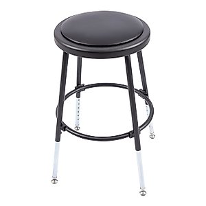 Stand Up Desk Store Stackable Adjustable-Height Classroom Office Workstation Stool (Black)