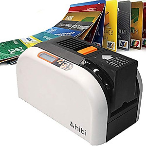 CNJACKY ID Card Printer, Card Printing Machine, CS-200e Dye Sublimation Printing Technology, Carddesiree Cs Software, Upgradable Encoding 300 Dpi Card Printer (Monochrome)