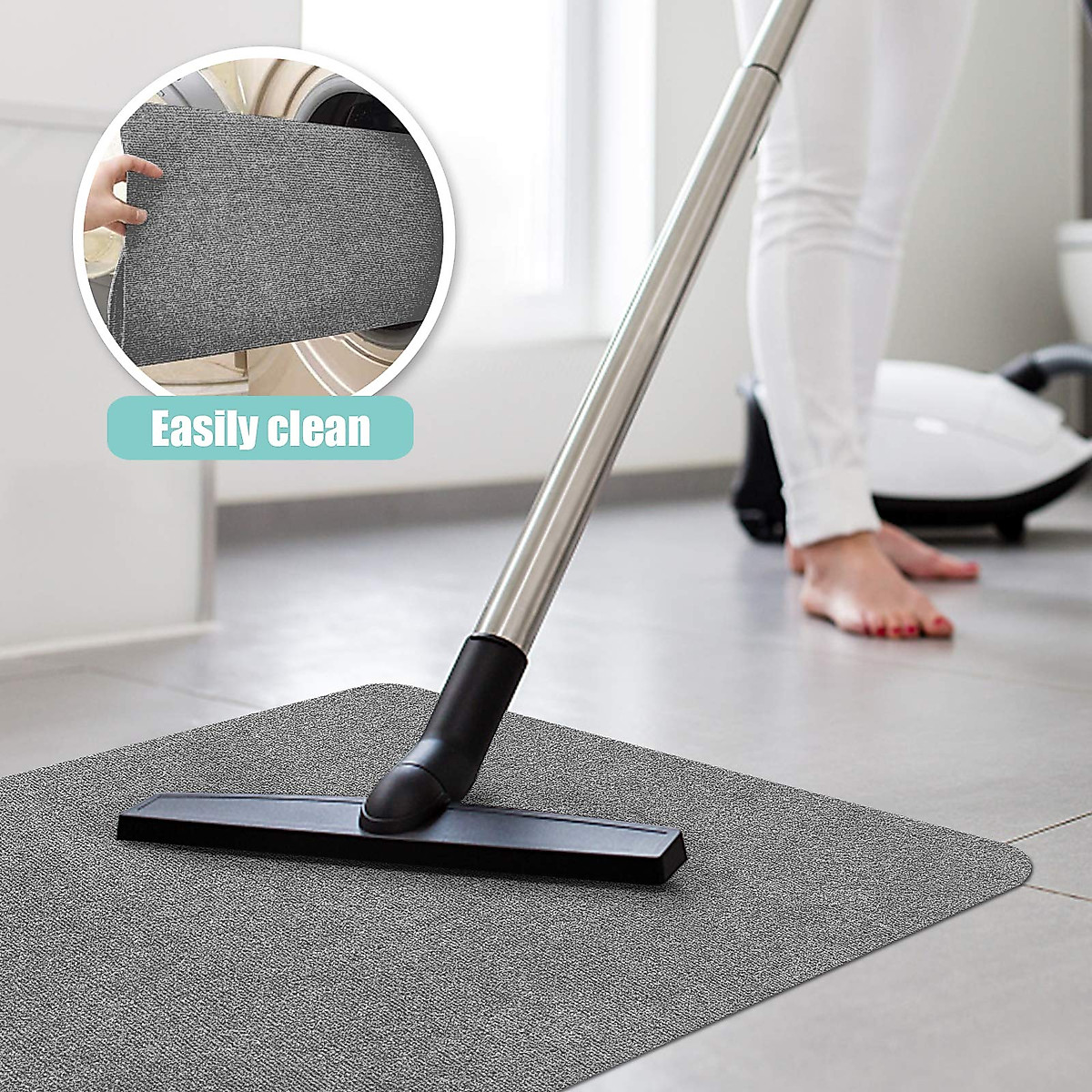 Vicwe Chair Mat for Hardwood Floors Only, 4MM Thick, 47" x 35" Office Home Floor Protector Mat, Multi-Purpose Chair Mat for Home/Office (Light Gray)