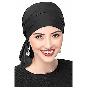 Headcovers Unlimited Slip-On Scarf - Cancer Headwear for Women (Black)