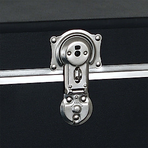 HomeStock Rustic Romance 31" Storage Trunk with Wheels & Lock, Lockable, Latch Closure Type, Black, 31"