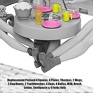 Barbie Replacement Parts Doll Dream Camper Vehicle Playset - HCD46 - Replacement Bag of Dishes, Silverware and Beauty Products
