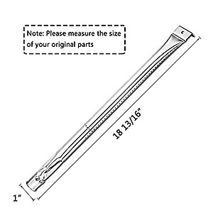 Hisencn Replacement Parts Kit for Charbroil 4 Burner 463211512, 463211513, 463211514 Gas Grill, Stainless Steel Grill Burner, Porcelain Steel Heat Tent Shield Deflector, Adjustable Carryover Tube