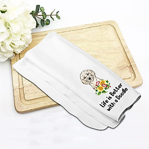 Doodle Kitchen Towel Golden Poodle Gifts Dog Mom Gifts Life is Better with a Doodle Kitchen Towel Puppy Dog Sweet Home Gift
