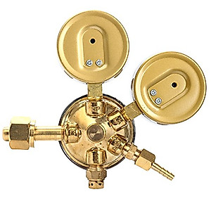 Yaetek Oxygen Regulator Large Tank Gauge Cutting Torch Regulator Outlet 0-200PSI Inlet 0-4000PSI CGA 540