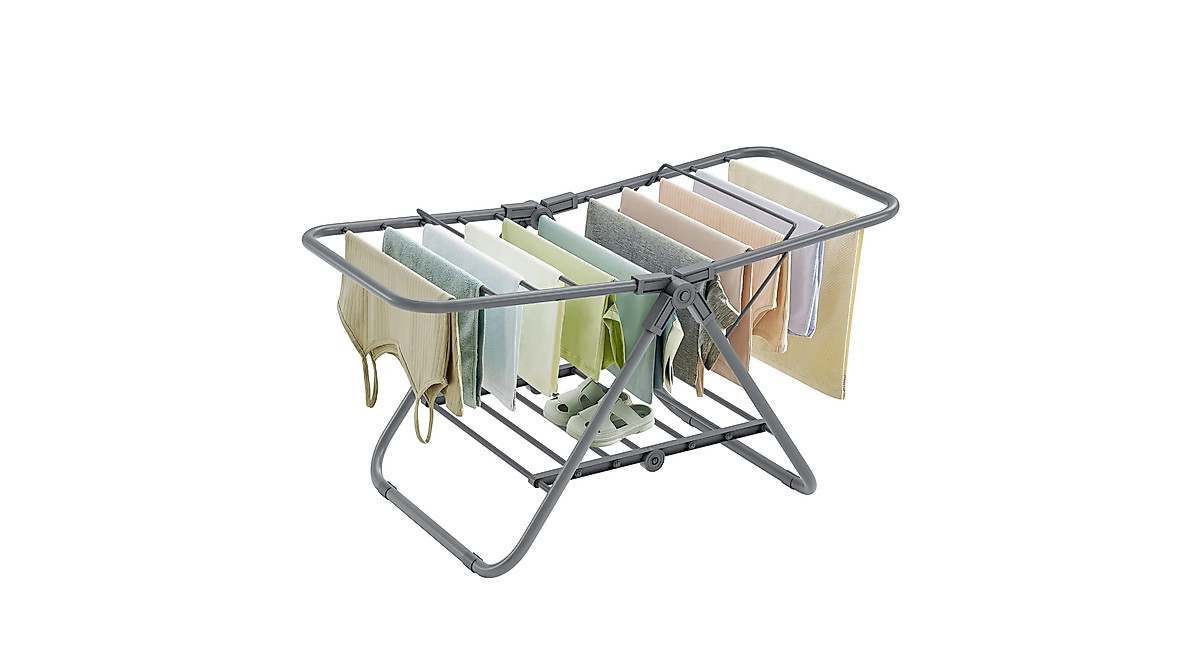 SONGMICS Foldable Clothes Drying Rack for Small Laundry - Space Saving