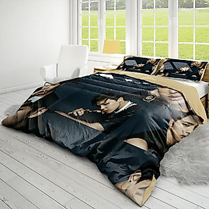 MattUi K-Pop Idol 3D Printed Bedding Set, Kids Youth Duvet Cover Set, Microfiber for Girls and Boys, Comes with 2 Pillowcases (1,Twin 68x86in + 20x30in)