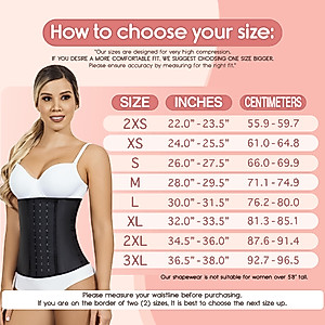 Lady Slim Fajas Colombianas Reductoras Y Moldeadoras para Mujer Underbust Waist Cincher Corset Sport Girdle Hourglass Body Shaper Black V2 M