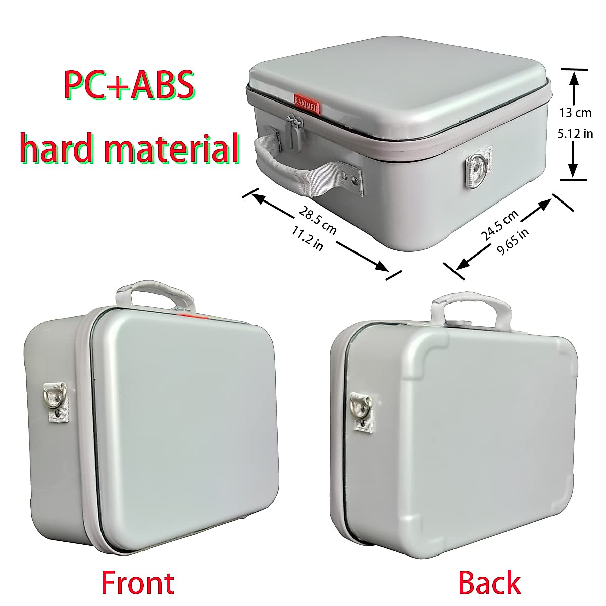 KAXIMEII Carrying Case for Nintendo Switch Oled,8 in 1 Switch Oled Accessories Bundle with Thumb Cap, Crystal Protective Case for Console & J-Con,Screen Protector,Hard Material Storage Bag,-Silver