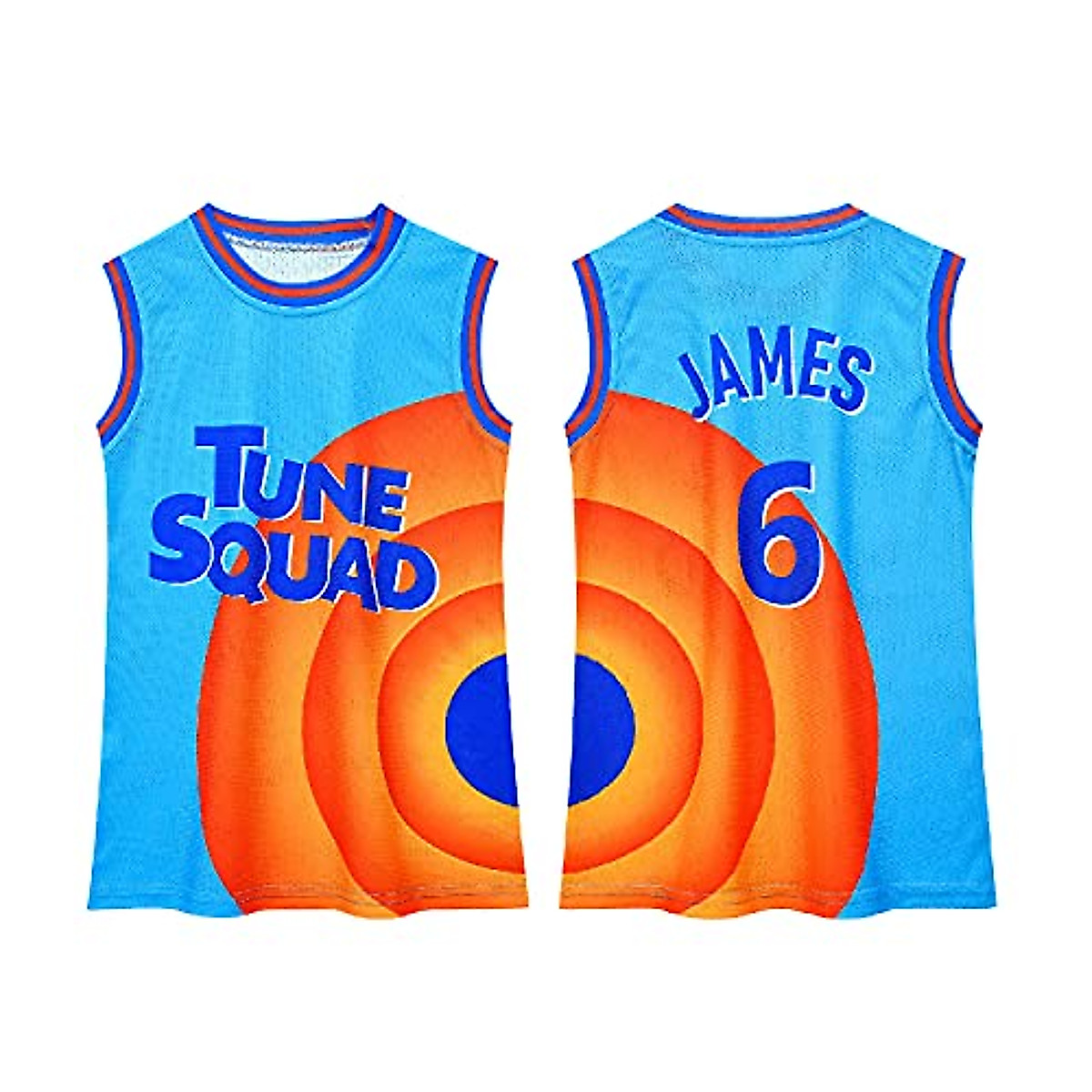 Basketball Jersey for Kids No.6 Space Movie Basketball Superstar No.6 Tshirt Fashion Sport Tank Tops Quick Dry Basketball Cartoon Movie Jersey Novelty Sportwear Tops Tee for Boys Halloween Costume #6