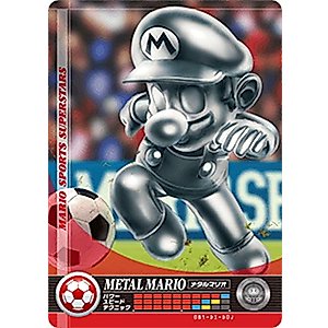 Nintendo Mario Sports Superstars Amiibo Card Soccer Metal Mario for Nintendo Switch, Wii U, and 3DS