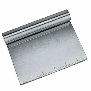 Stainless Steel Food Scraper and Chopper Large Griddle Spatula Kitchen Tool Gadget by MERRY BIRD