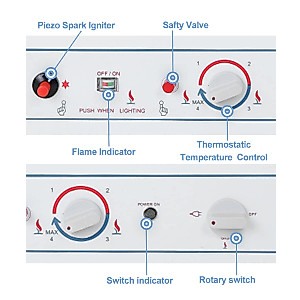 Techomey Propane Freezer 7 Cu.Ft, 110V/LPG Deep Chest Freezers with Lock, Top Open Door, 2-Way Off-grid Gas Freezer for Outdoor, Camping, Boondocking, White