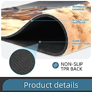 VBFOFBV Kitchen Mat, Cushioned Kitchen Rug, Non-Slip Kitchen Mats Comfort Rugs for Kitchen, Floor Home, Office, Sink, Laundry, Animal Brown Horses