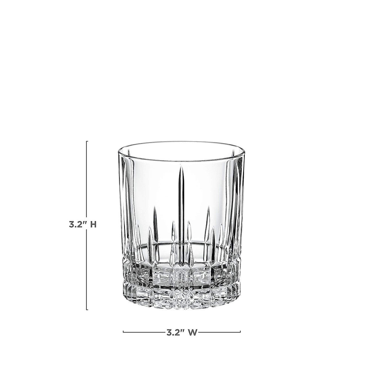 Spiegelau Perfect Serve Single Old Fashioned Glass Set, Set of 4 Lowball Cocktail Glasses, European-Made Lead-Free Crystal, Dishwasher Safe, Professional Quality Cocktail Glass Gift Set, 9.5 oz