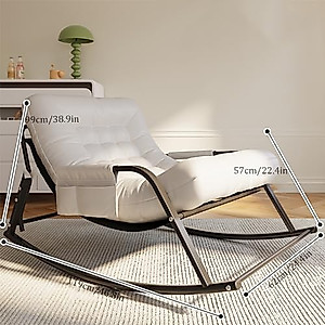 BREAUX Grand Patio Textilene Rocking Chair,Durable Metal Frame with Comfortable Cushion,Relax Armchair for Indoor(A)