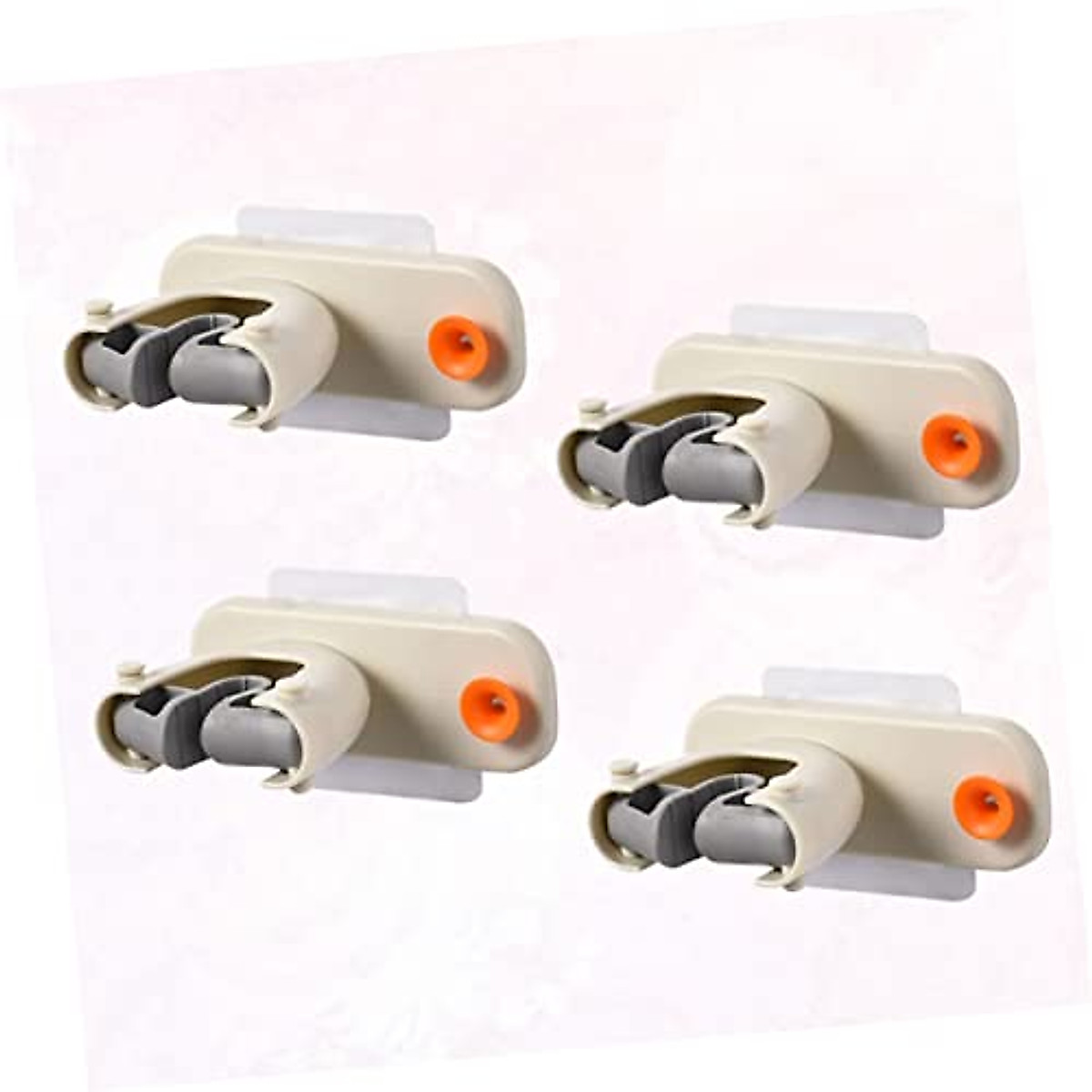 CRILSTYLEO 4pcs Mop Broom Holder Broom Wall Mount Wall Mounted Clothes Hanger Punch Garage Broom Holder Wall Mounted Shelves for Wall Mount Clothes Mounted Mop Holder Cleaning Tools
