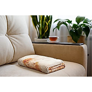 Arepa Blanket, Cobija de Arepa, Venezuelan, Colombian, Double-Sided Throw Blanket, Flannel Arepa Criolla, Soft Throw Blanket, Fun Gift, Novelty, 71 inches, Regalo