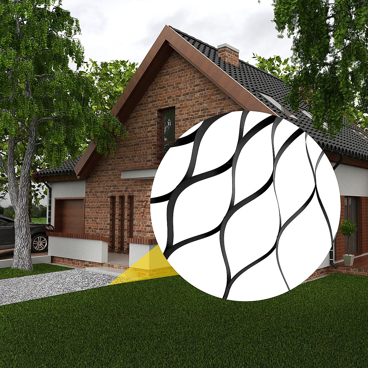 VEVOR Ground Grid 27 ft x 4 ft, 1885 lbs per Sq Ft Load Geo Grid, 2" Depth Permeable Stabilization System for DIY Patio, Walkway, Shed Base, Light Vehicle Driveway, Parking Lot, Grass, and Gravel