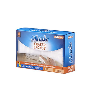 Superior Eraser Sponge 8 Pack- Magic Cleaning Sponge for Floor, Wall, Furniture Removes: Scuffmarks, Dirt, and Tough Stains
