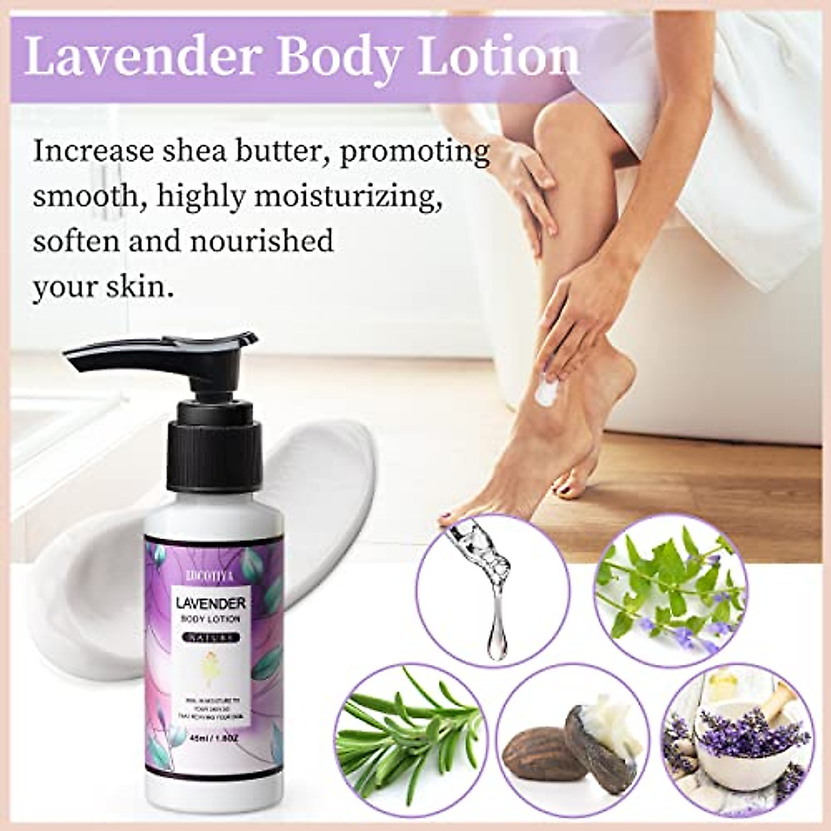 Birthday Gifts for Women Travel Size Toiletries Kit Travel Essentials for Women Gifts for women Self Care Gifts for Best Friends,Mom, Teacher,Grandma Lavender Lotion Gifts for Her Lip Balm