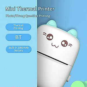 Mumusuki Portable Printer Photo Student Pocket Tool Note Thermal for Jar Candles Candle Shades