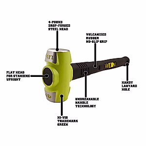 Wilton B.A.S.H 12" Sledge Hammer, 4 Lb Head (20412)