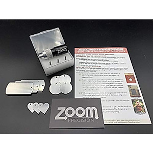 Brother ScanNCut 3-in-1 Etching/Engraving Tool - Precision, Regular, and Blunt Engraving Tips with Heart, Dog Tag, and Circle Stamping Blanks for Brother Scan and Cut Machines- by Zoom Precision