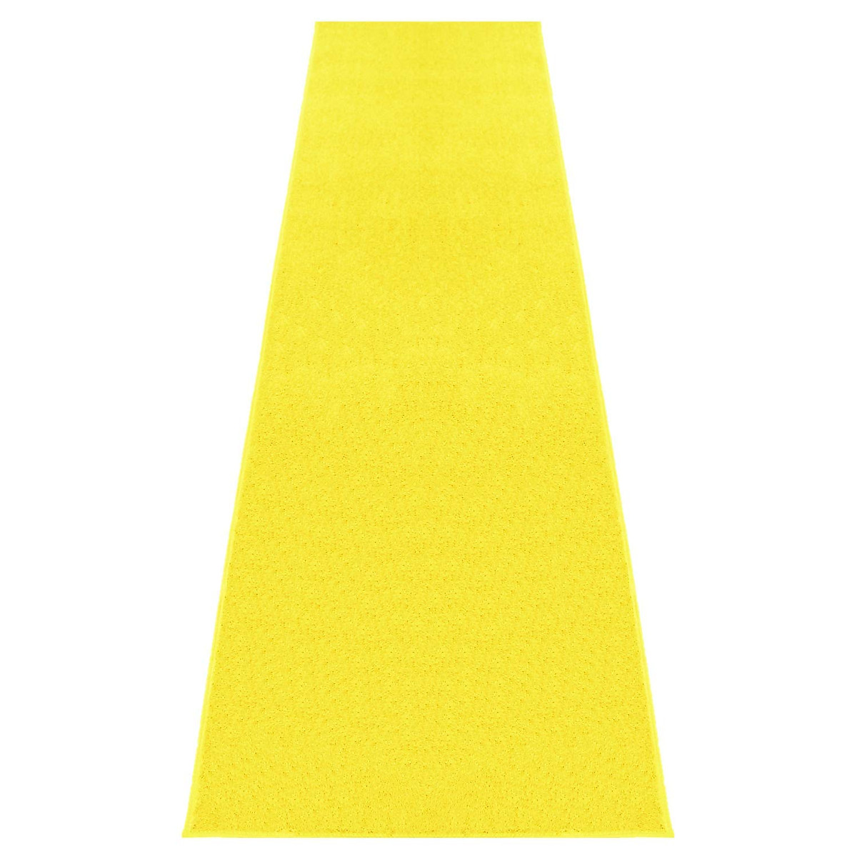 Event Carpet Aisle Runner - Quality Plush Pile Rug with Backing, Binding in Various Sizes (6 X 20 ft, Yellow)