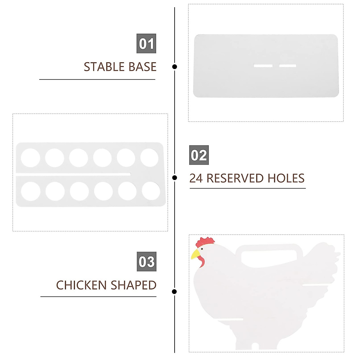 Hemoton 1pc Egg Rack Egg Tray for Refrigerator Wood Egg Tray Countertop Egg Dispenser Egg Dispenser for Refrigerator Decorative Tray Egg Stand Kitchen Supplies White Synthetic Wood Desktop