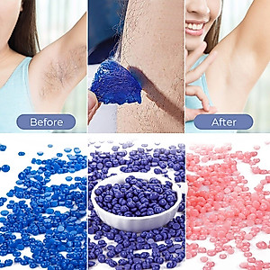 Wax Beads for Hair Removal, Keethem 10.5oz Hard Wax Beans Coarse Hair Waxing Beads for Face, Eyebrow, Bikini Brazilian for Women Men with 10 Applicators 3 packs