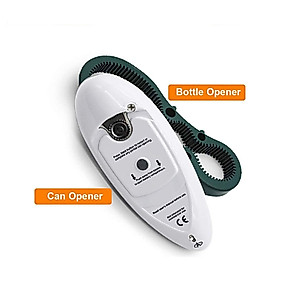 Electric Can Opener Automatic Cordless Tin Opener One Touch Electronic Tin Opener Safe Smooth No Sharp Edges Can Opener Almost Size Can for Arthritic Hands and Chef's (Black)