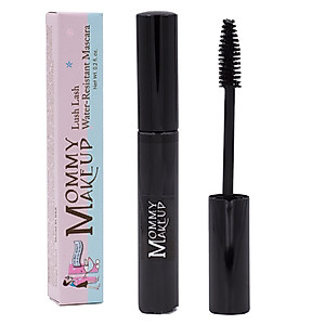 Lush Lash Water Resistant Mascara | Extreme Volume and Length For Stunning Lashes | No Smears, Smudges or Flakes | Non-Irritating, Cruelty Free, Made in USA (Black Mascara) by Mommy Makeup
