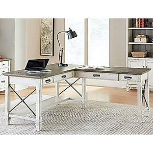 Martin Furniture Open L-Desk, White