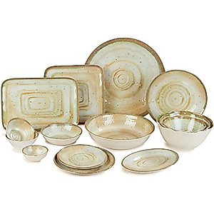 CFS GA5500670 Gathering Melamine Large Round Platter, 18", Adobe (1 Platter)