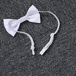 Summer Baptism Outfits for Boys Baby Boy Gentleman Suit Christening Outfit Dedication White Dress Shirt Romper Bowtie Infant Baptismal Outfit Easter Wedding Tuxedo Formal Suit All White 3-6 Months