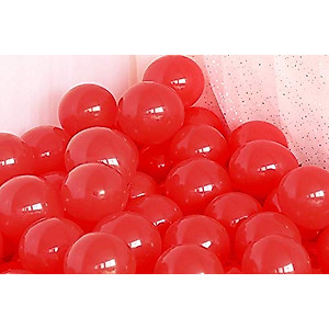 PeStary 50pcs 12inch Red Balloons Latex Balloon for Party (Red)