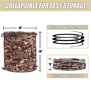 OFFGRID Collapsible Trash Can Storage Bin Pop-Up Reusable Outdoor Travel - Camouflage