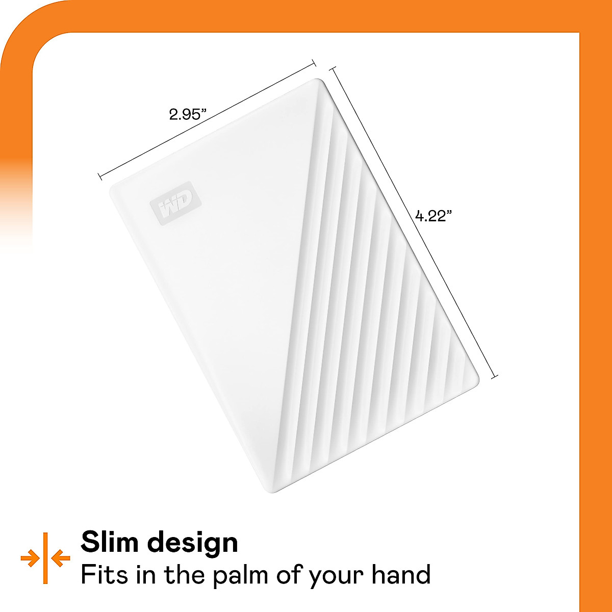 Western Digital 5TB My Passport Portable External Hard Drive with password protection and auto backup software, White - Western DigitalBPKJ0050BWT-WESN