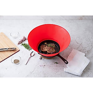 Frywall 10 (Medium) - Red - Splatter Guard, as Seen on Shark Tank