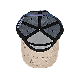 SixHats Khaki & Blue Denim Explorer Snapback Hat | One Size Fits All | Hats for a Cause, Blue & Khaki, Small-Large