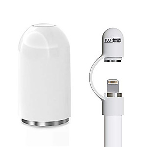 TechMatte Magnetic Replacement Cap Compatible with Apple Pencil 1st Generation (with Cap Holder) (Updated Version)