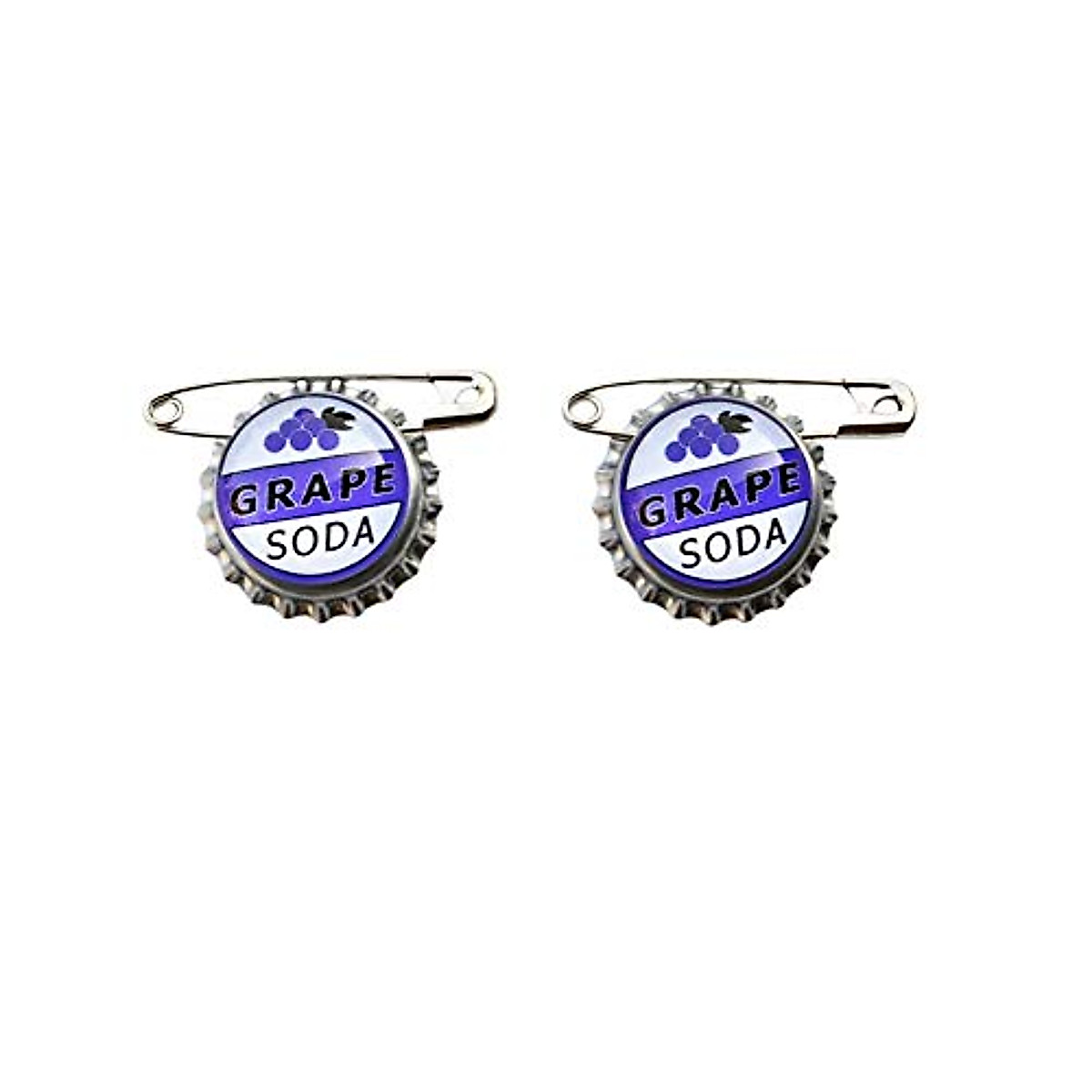 COLIBROX Set of 2 Replica ELLIE BADGE GRAPE SODA BOTTLECAP PIN! "UP" & Sticker Gift Bags Broach Costume Jewelry Badge Pin