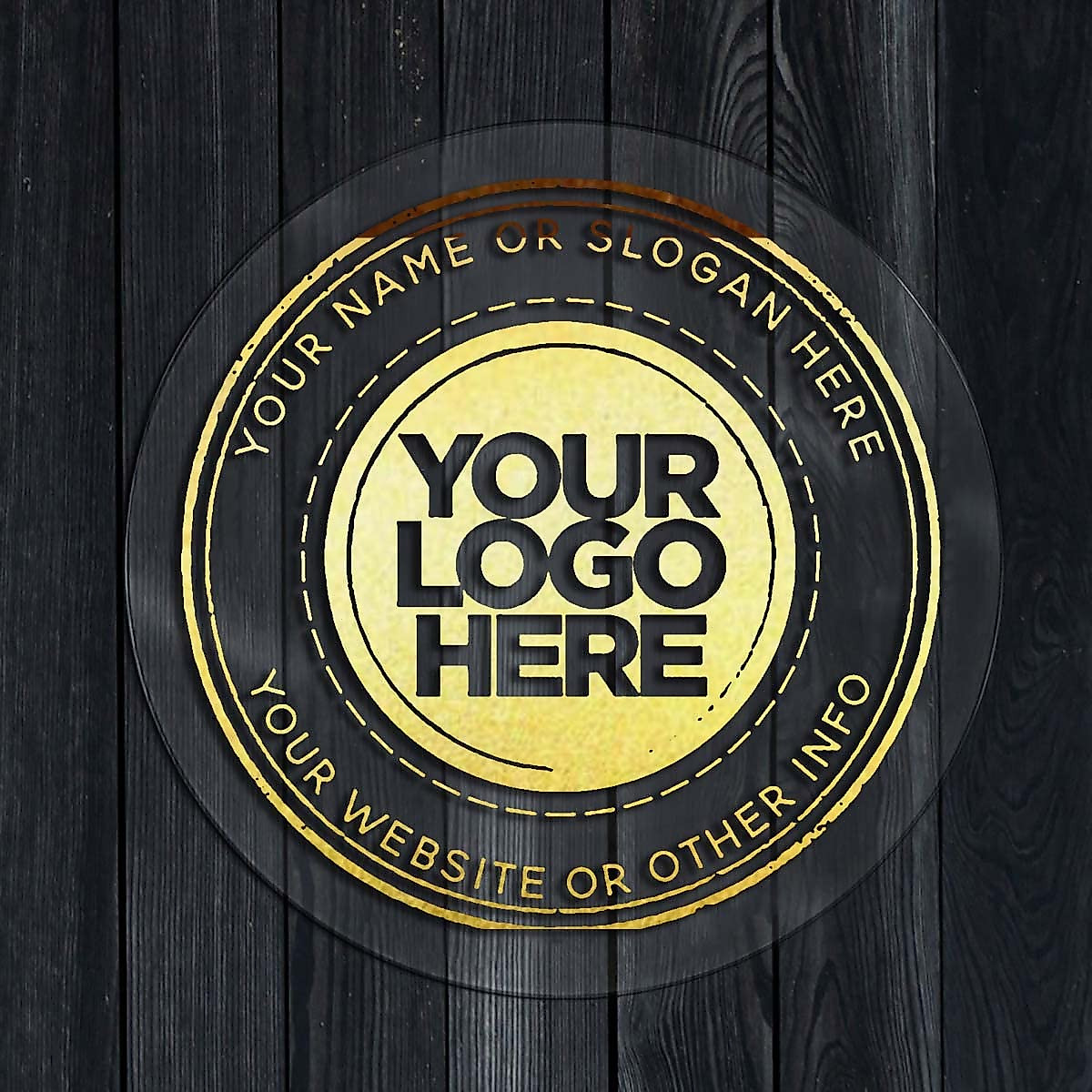 Custom Clear Stickers Personalized Circle Labels Stickers Create Your own Custom Business Logo Metallic Gold Stickers for Wedding Favor Party Baptism