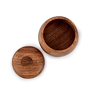 NIRMAN Jewelry Box Unique Artisan Traditional Hand Carved Acacia Wood Wooden Keepsake Box Gift (3" x 3" x 4”)