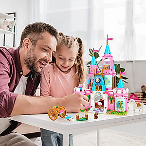 Friends Building Blocks Toys for Girls Age 6-12 Princess Castle Building Sets for Girls Magical Ice Palace Toy Castle Blocks Kit STEM Learning Roleplay Blocks for Kids Girls Christmas Birthday Gifts