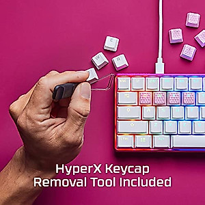HyperX Rubber Keycaps – Gaming Accessory Kit, 19 Keys, English (US) Layout, Pink
