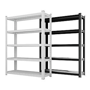 LINLIUA Storage Shelves,3-5 Tier Adjustable Storage Utility Rack,Metal Shelving,Heavy Duty Utility Shelves for Kitchen Pantry Closet Garage Warehouse